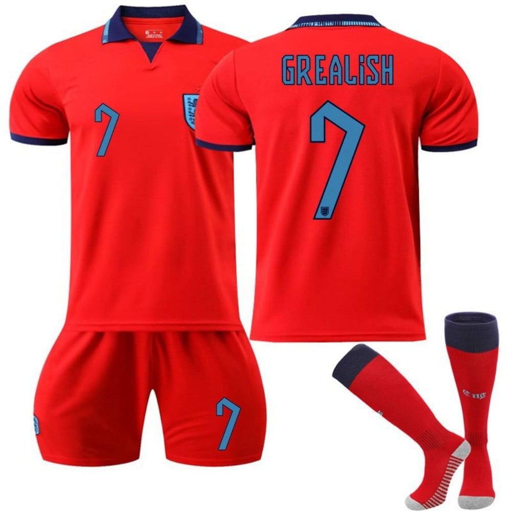 KuyuS 2223 England Away Game Soccer Jerseys 3 Piece Sets,Number 7 ...
