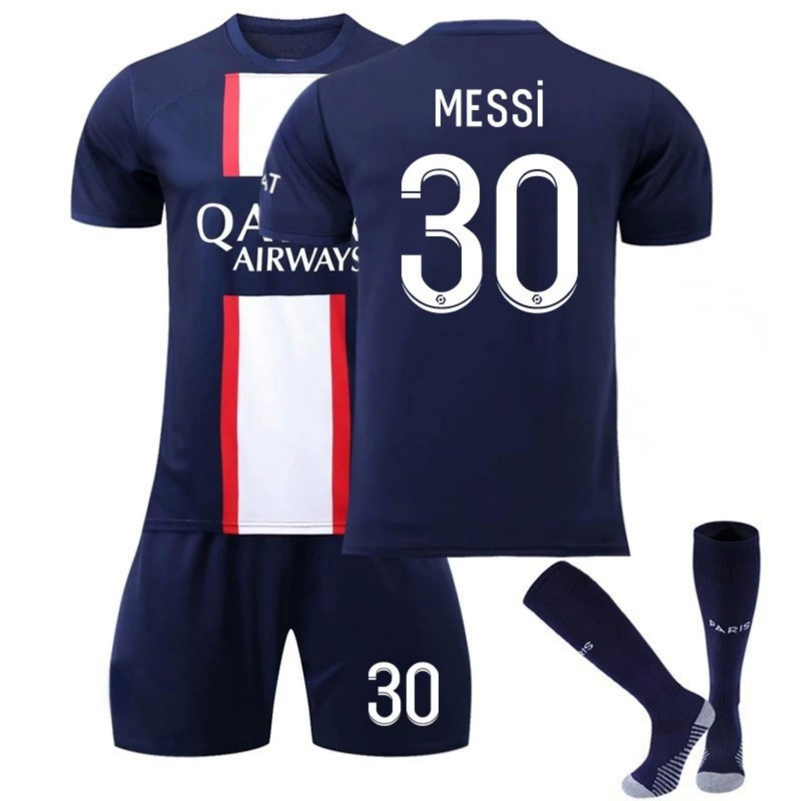 KuyuS 2223 Paris Soccer Club Jerseys 3 Piece Sets, Number 30 MES-SI ...