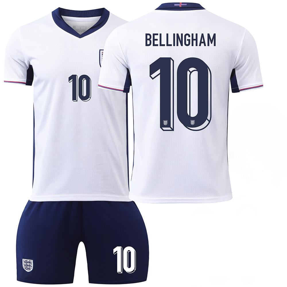 KuyuS 2324 England Home Game Soccer Jerseys 2 Piece Sets,Number 10 BELLINGHAM Printed Short ...