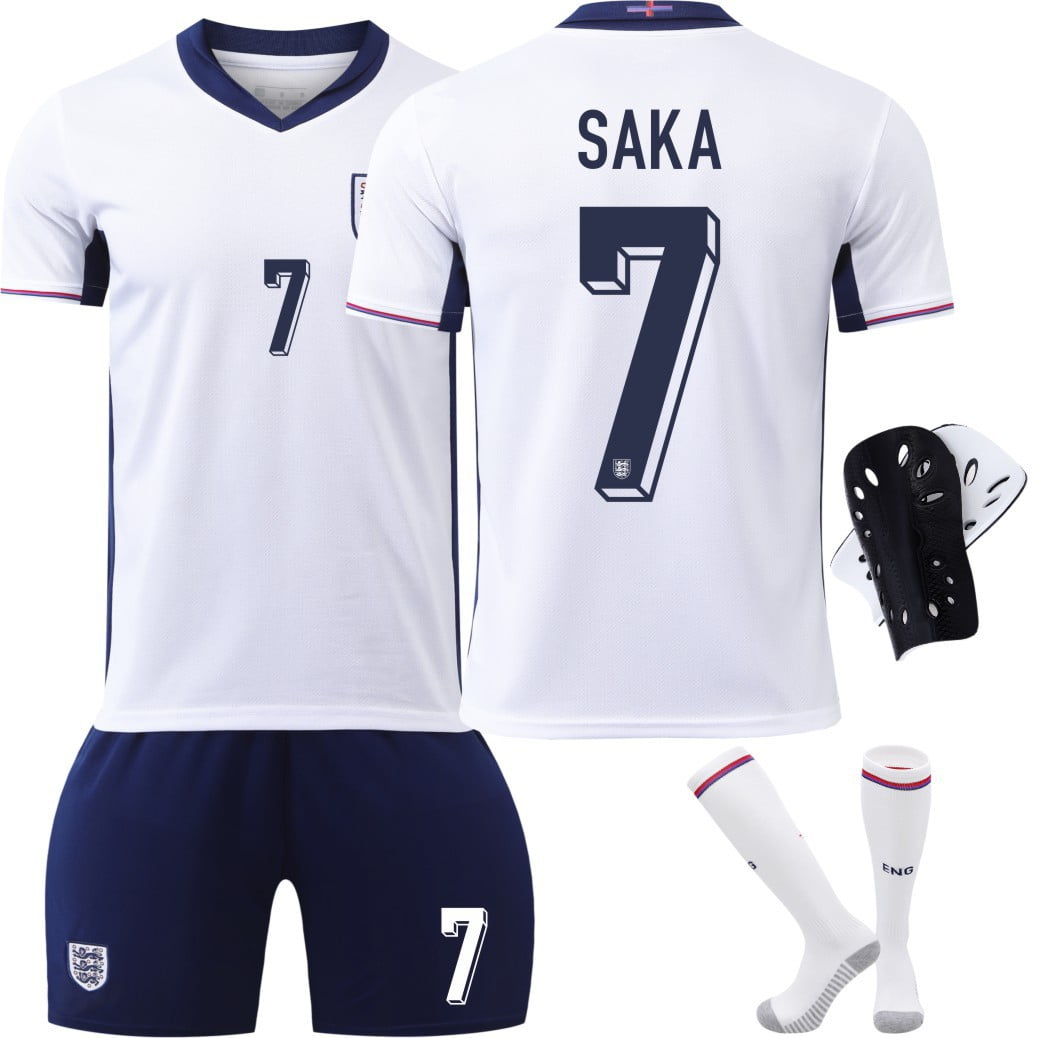 KuyuS 2324 England Home Game Soccer Jerseys 4 Piece Sets,Number 7 SAKA ...