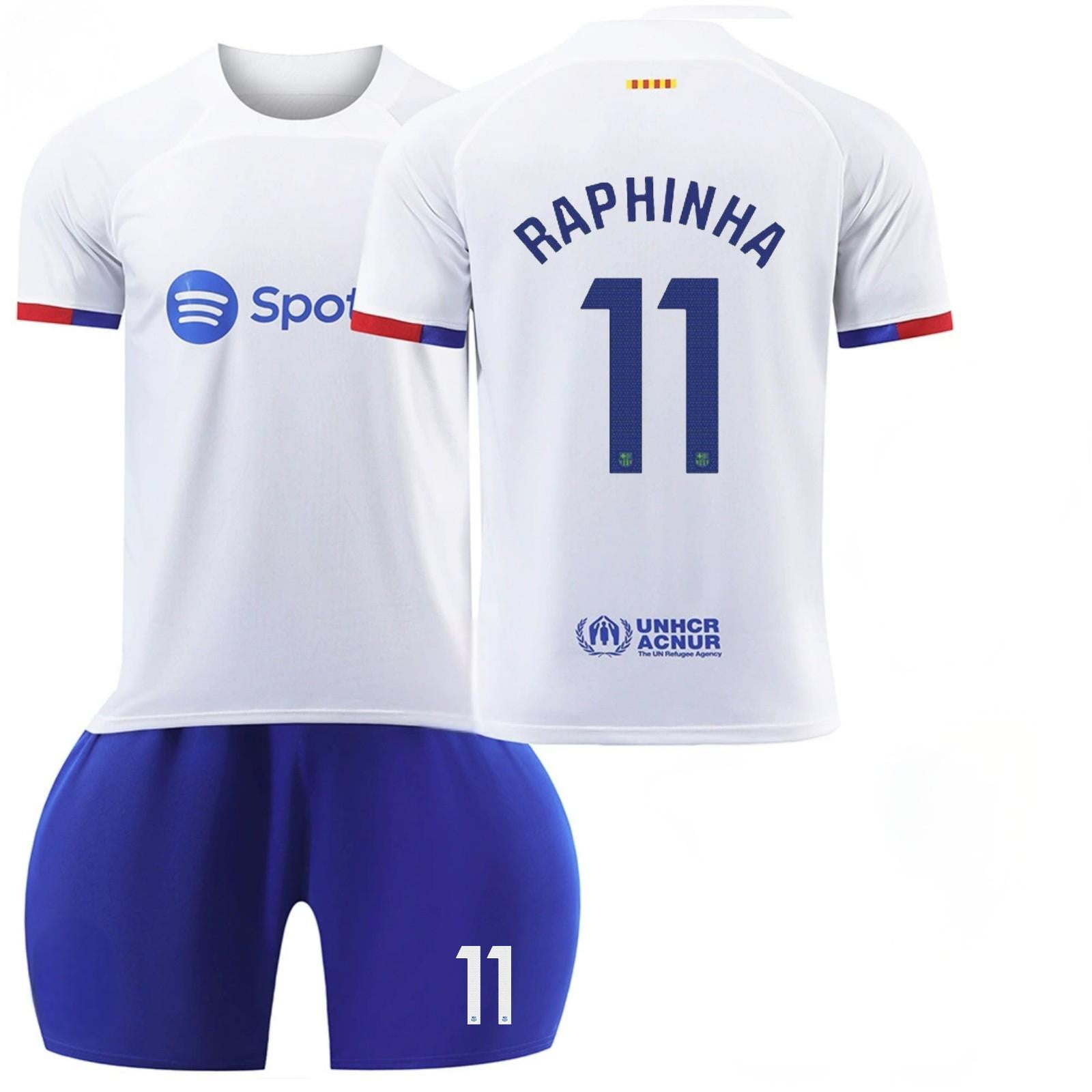 KuyuS 2324 Spanish Soccer Club Jerseys 2 Piece Sets, Number 11 RAPHINHA ...