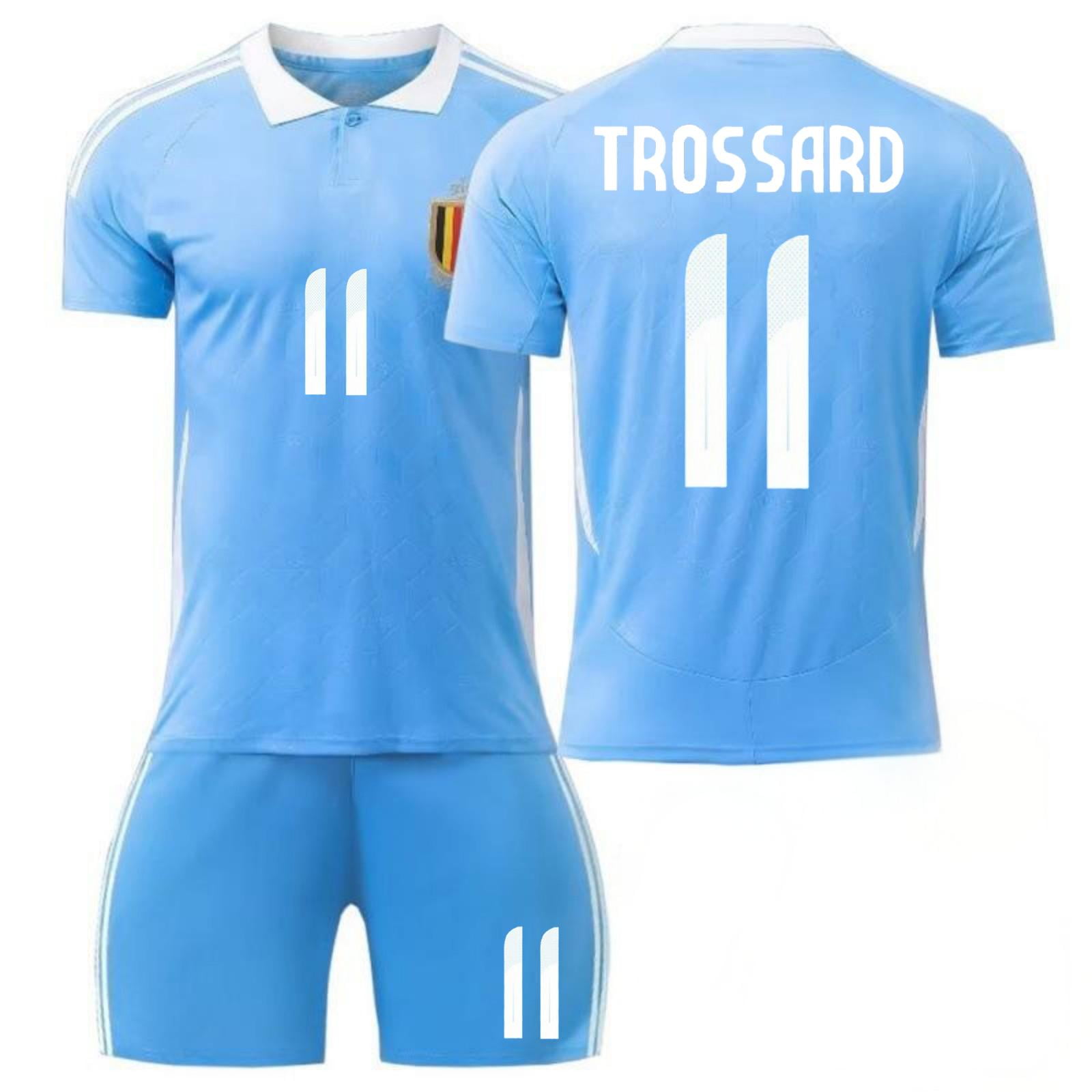 KuyuS 2425 Belgian Away Game Soccer Jerseys 2 Piece Sets,Number 11 TROSSARD Printed Short Sleeve ...