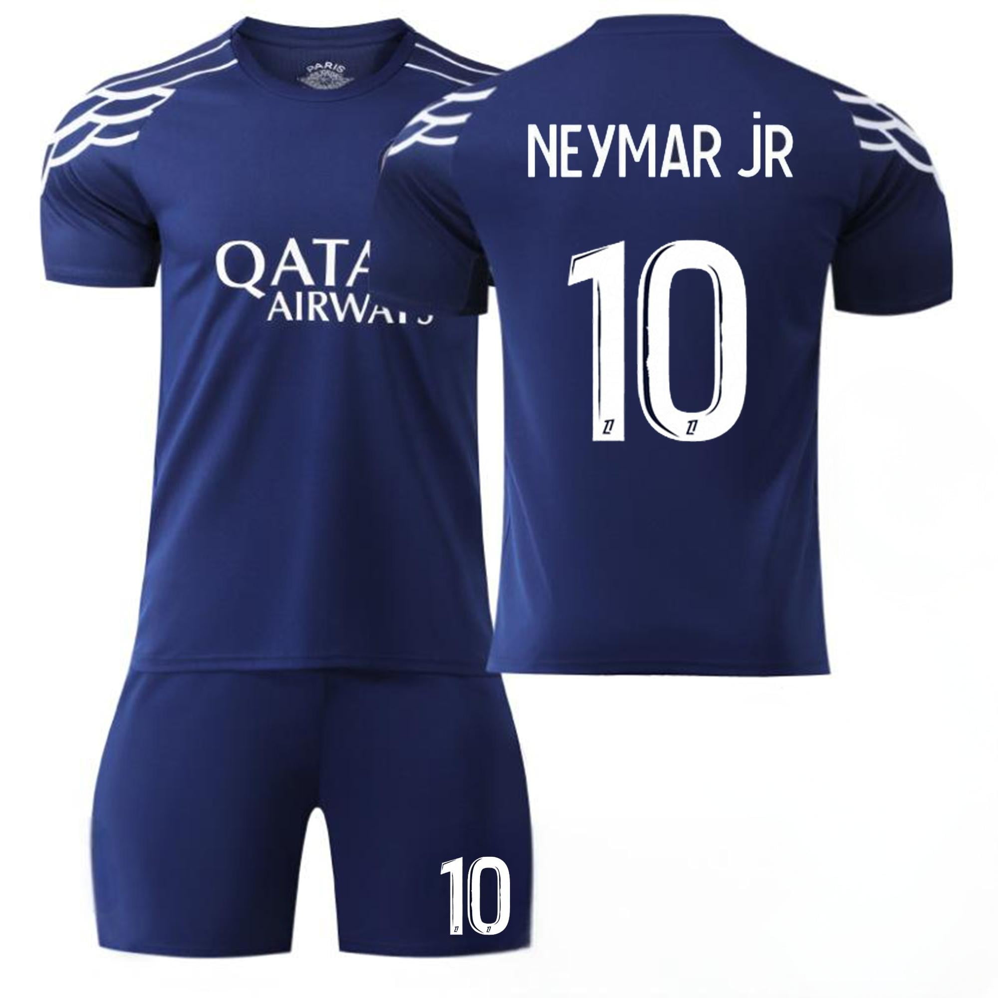 KuyuS 2425 Paris Soccer Club Jerseys 2 Piece Sets, Number 10 NEYMAR JR Printed Short Sleeve ...