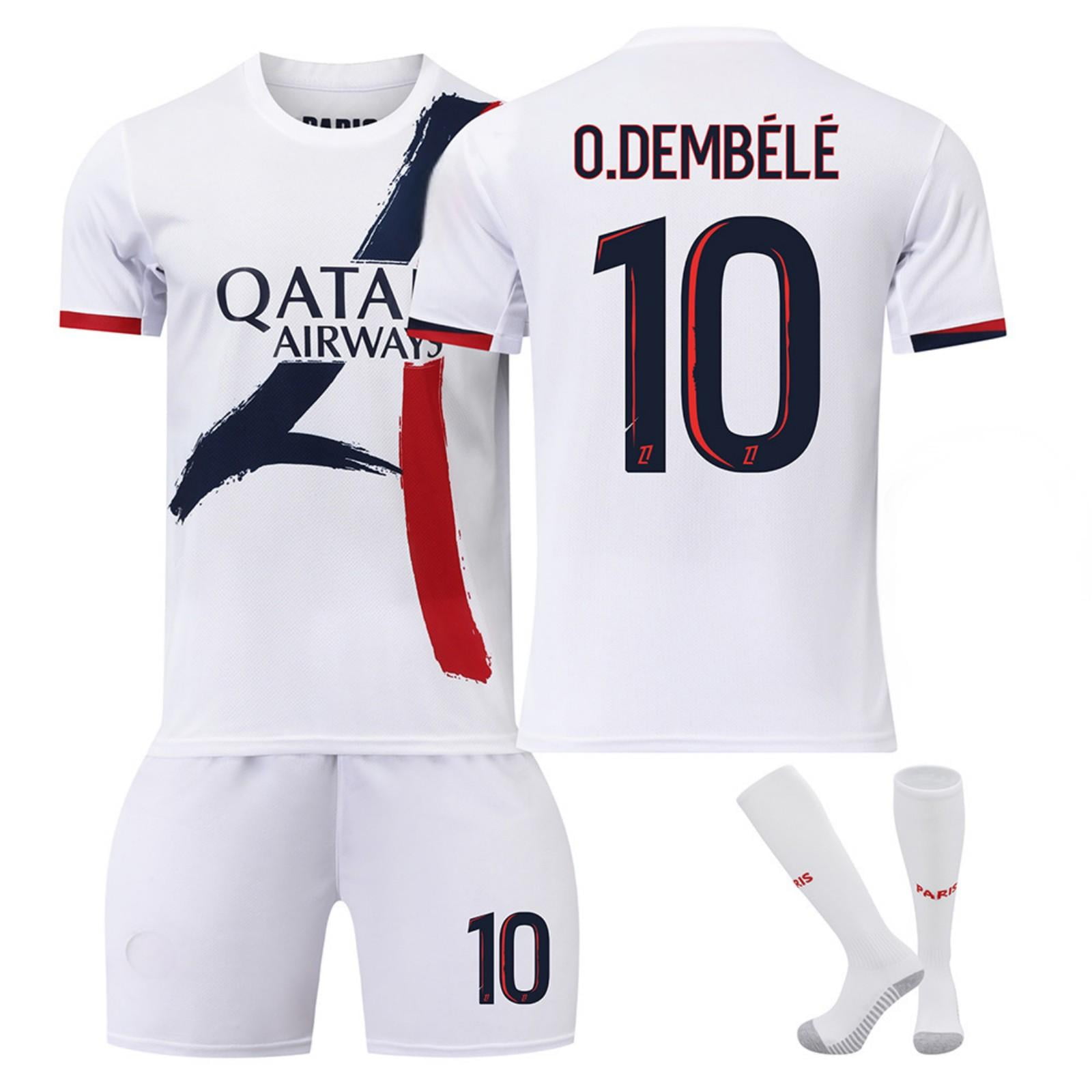KuyuS 2425 Paris Soccer Club Jerseys 3 Piece Sets, Number 10 0.DEMBELE ...