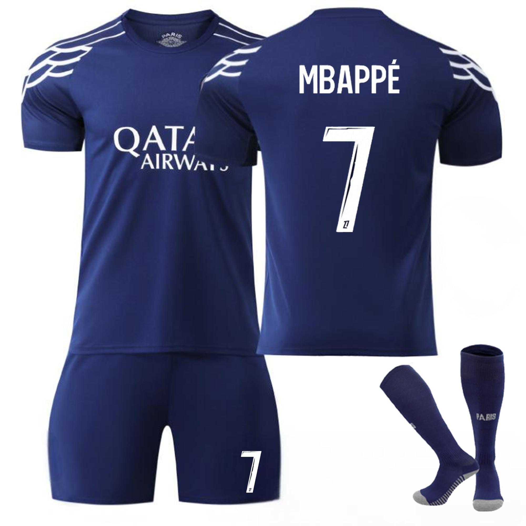 KuyuS 2425 Paris Soccer Club Jerseys 3 Piece Sets, Number 7 MBAPPE ...