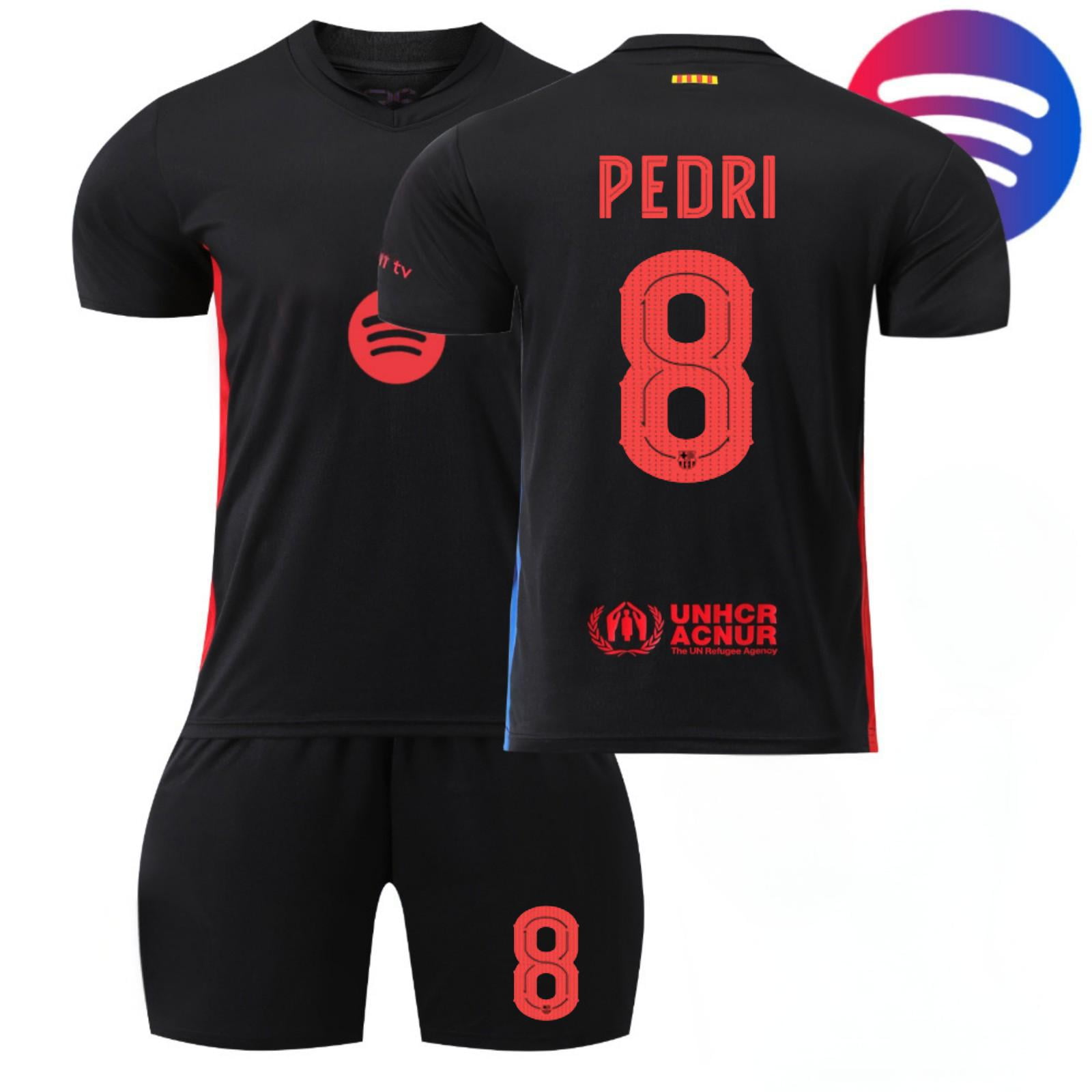 KuyuS 2425 Spanish Soccer Club Jerseys 2 Piece Sets, Number 8 PEDRI Printed Short Sleeve Shirts ...