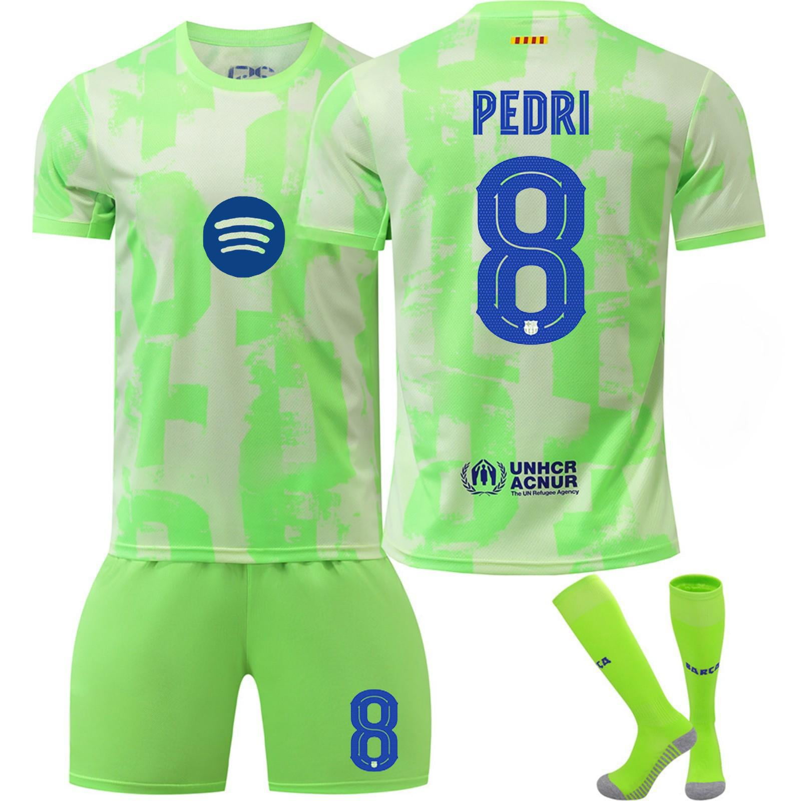 KuyuS 2425 Spanish Soccer Club Jerseys 3 Piece Sets, Number 8 PEDRI ...