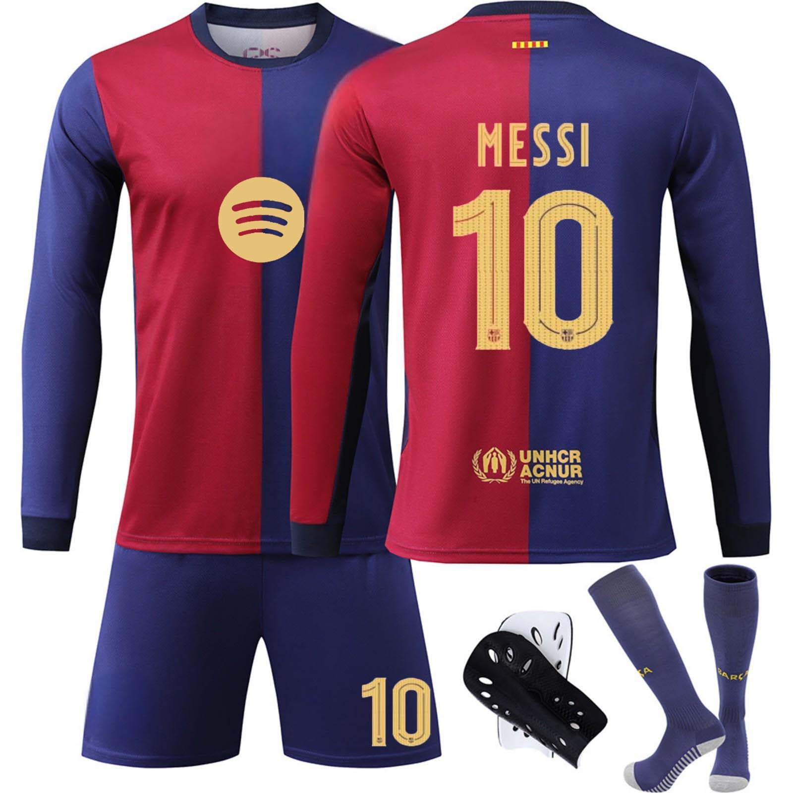 KuyuS 2425 Spanish Soccer Club Jerseys 4 Piece Sets, Number 10 Printed ...