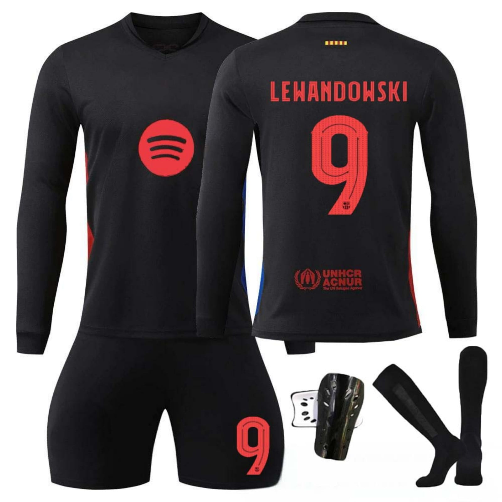 KuyuS 2425 Spanish Soccer Club Jerseys 4 Piece Sets, Number 9 ...