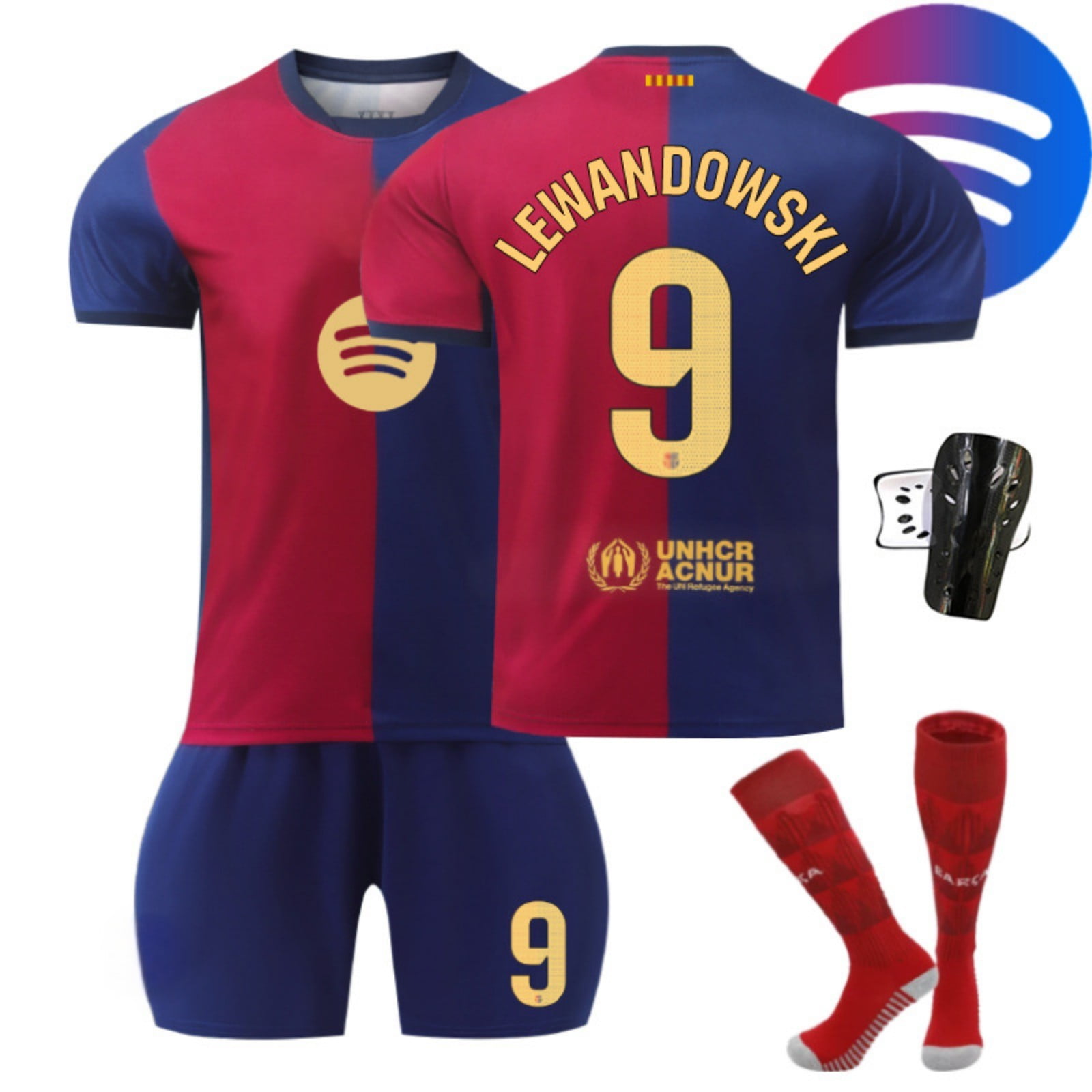 KuyuS 2425 Spanish Soccer Club Jerseys 4 Piece Sets, Number 9 ...