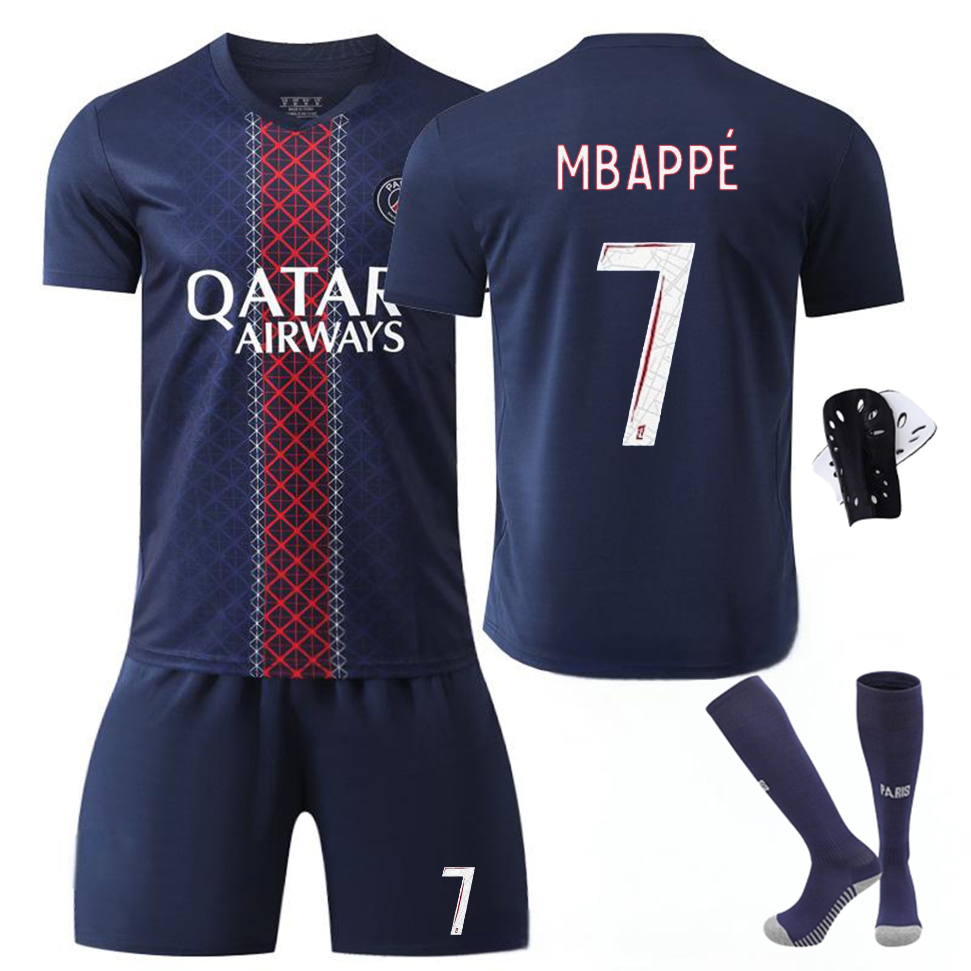 KuyuS 2526 Paris Soccer Club Jerseys 4 Piece Sets, Number 7 MBAPPE ...