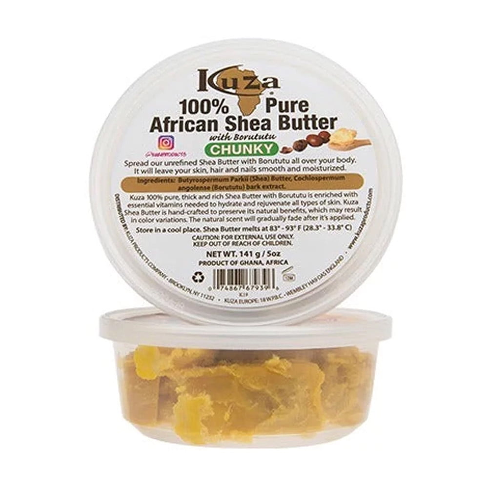 Kuza African Shea Butter with Borututu, Yellow Chunky, 5 Oz, 6 Pack ...