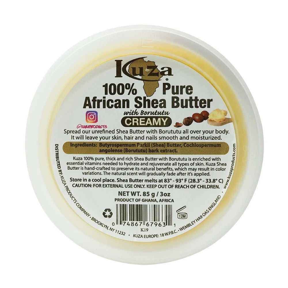 Kuza African Shea Butter with Borututu, Yellow Creamy, 3 Oz.. - Walmart.com
