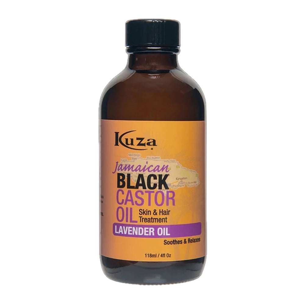 Kuza Jamaican Black Castor Oil for Skin and Hair Treatment, Lavender, 4 ...