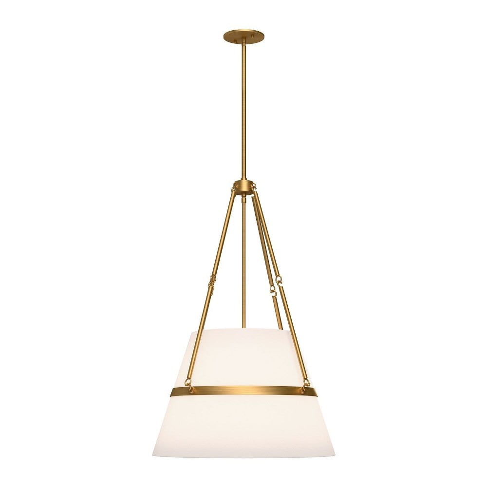 Kuzco Lighting Oliver 18" Pendant Light, Light, White Linen, Rod 46 ...