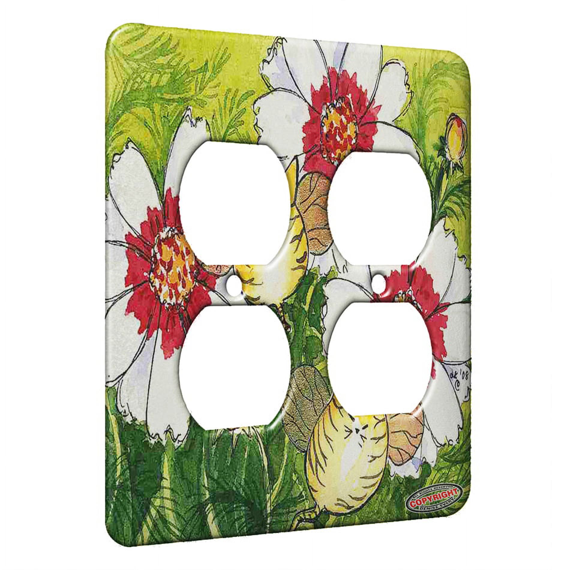 KuzmarK™ 2 Gang AC Outlet Wall Plate - Tiny Tiger Kitty Fairies with ...