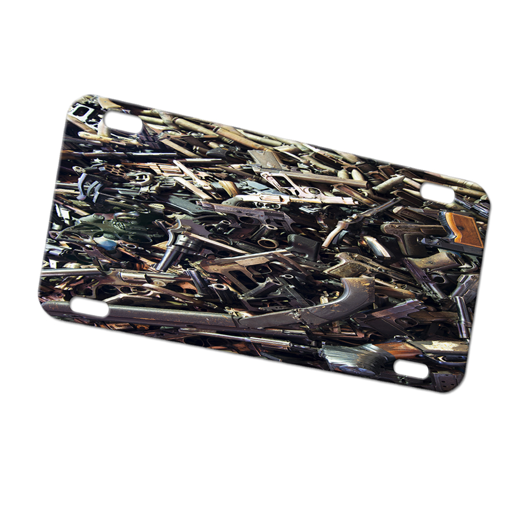 KuzmarK Automobile Car Tag License Plate - Rifle Shotgun Pistol Semi ...