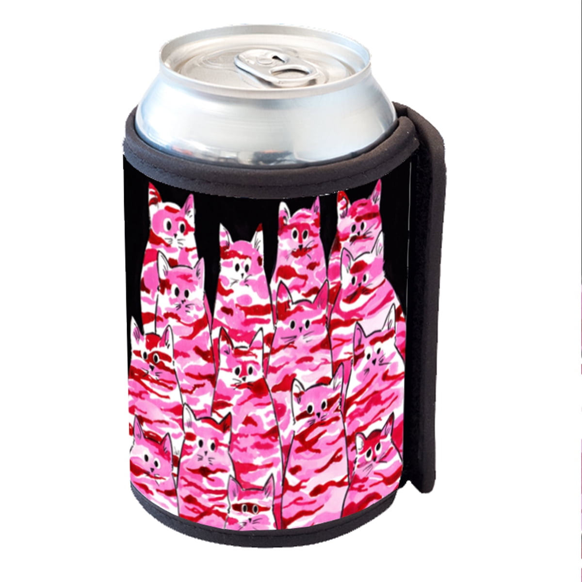 KuzmarK Insulated Drink Can Cooler Hugger - Pink Camo Camouflage ...