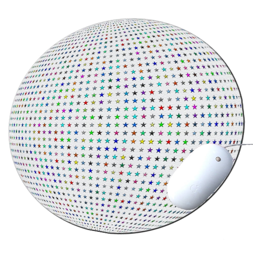 KuzmarK Round Mousepad / Hot Pad / Trivet - Color Sphere Stars ...