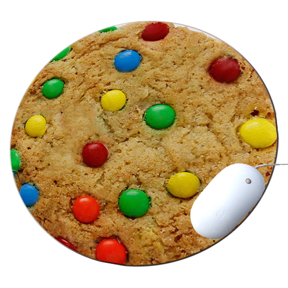 KuzmarK Round Mousepad / Hot Pad / Trivet - Cookie Color Chocolate ...