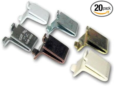 Kv Shelf Support Clips with Cushion (Bag of 20) Brass,zink,white,almond ...