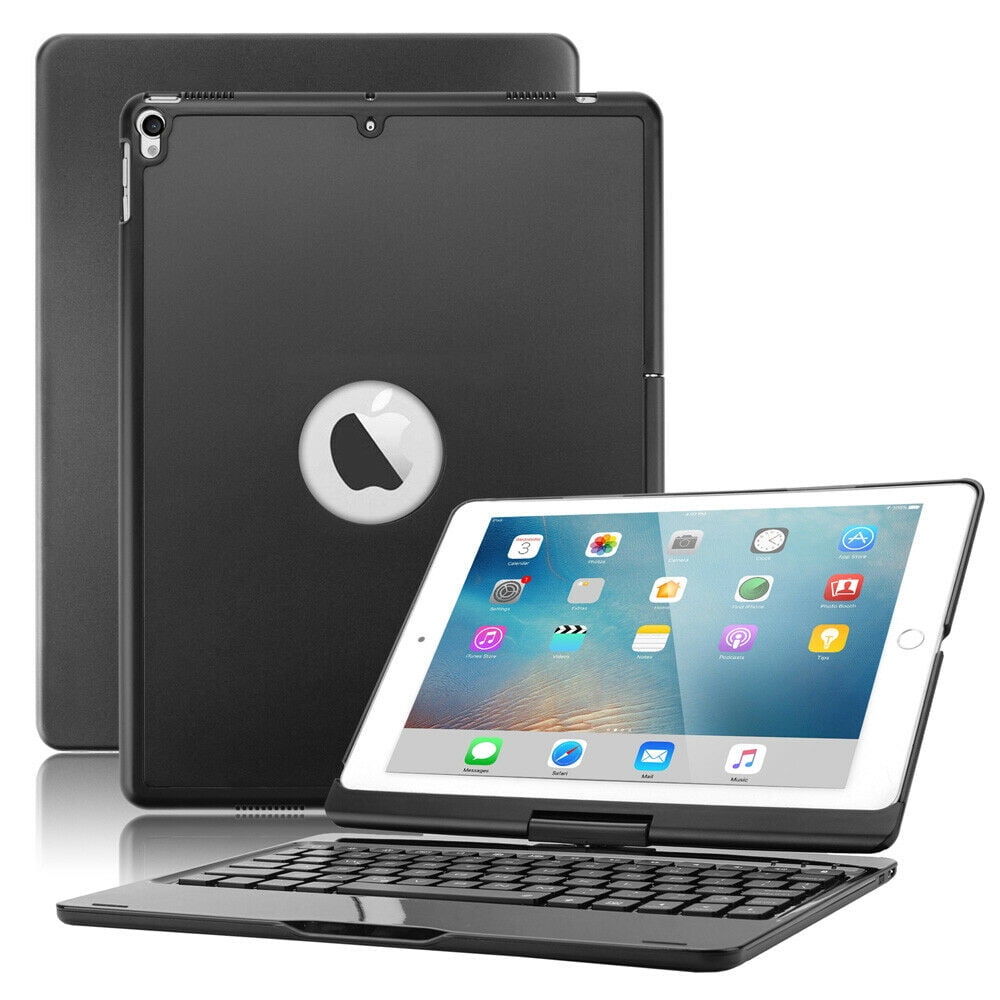 Kvago 360 Rotate Bluetooth Keyboard Case With Backlit For Apple iPad ...
