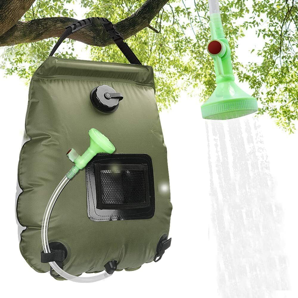 Kvago 5 Gallons Solar Shower Bag, Portable, Water Operated, for Camping ...