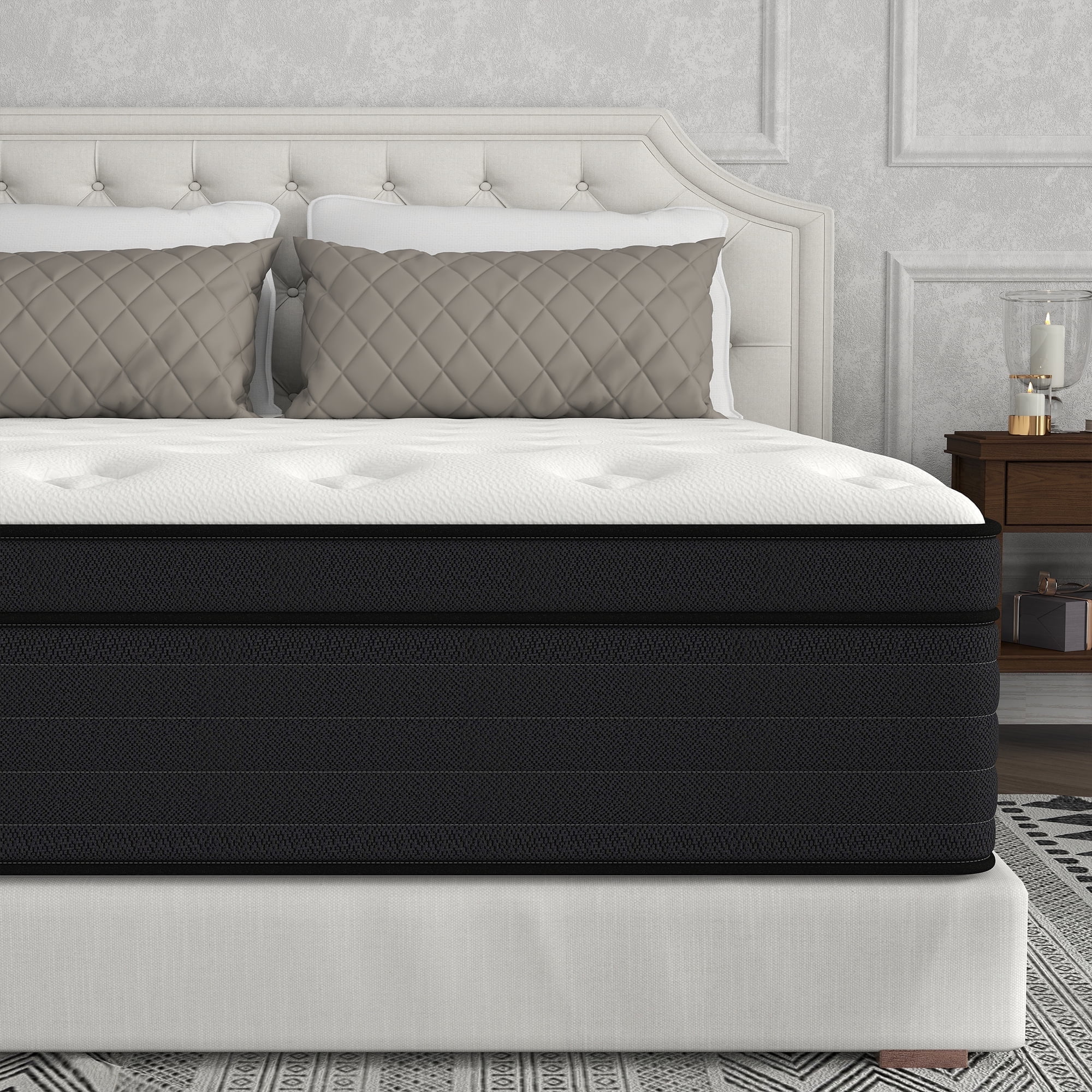 Kviwasha 10 inch Queen Size mattress, Medium Hybrid Innerspring ...