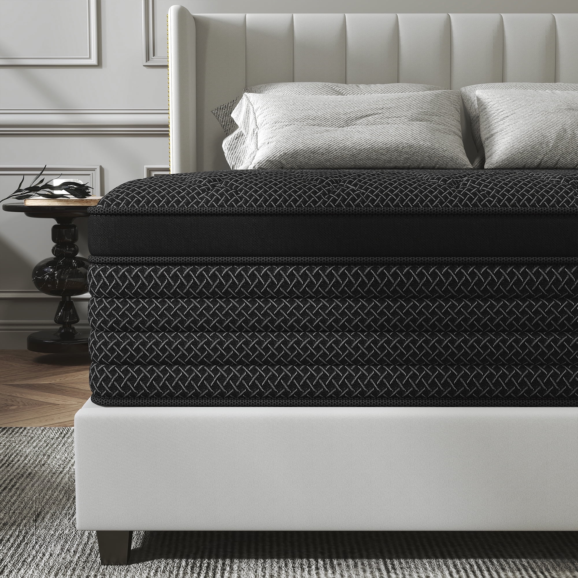 Kviwasha 12 inch Full Mattress in a Box Pocket Innerspring Hybrid ...