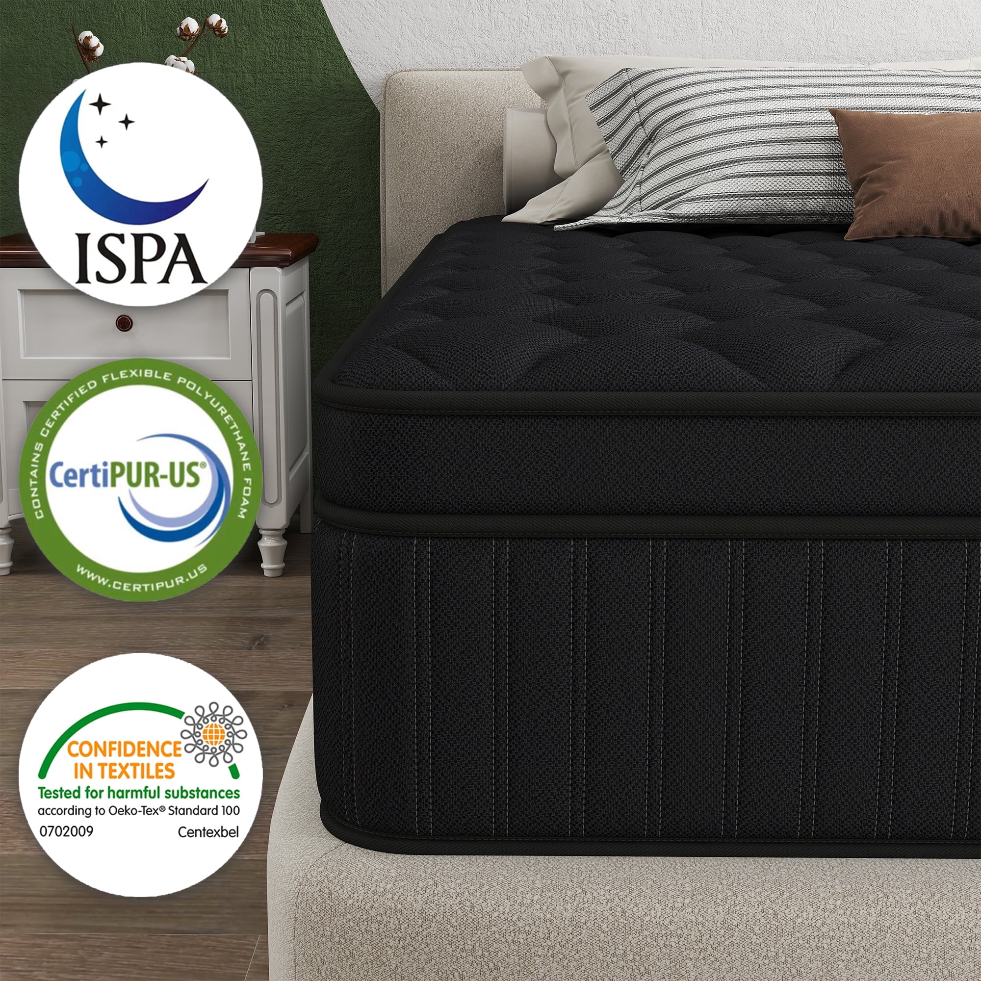 Kviwasha 14 inch Queen Mattress,Hybrid Mattresses Medium in a Box ...