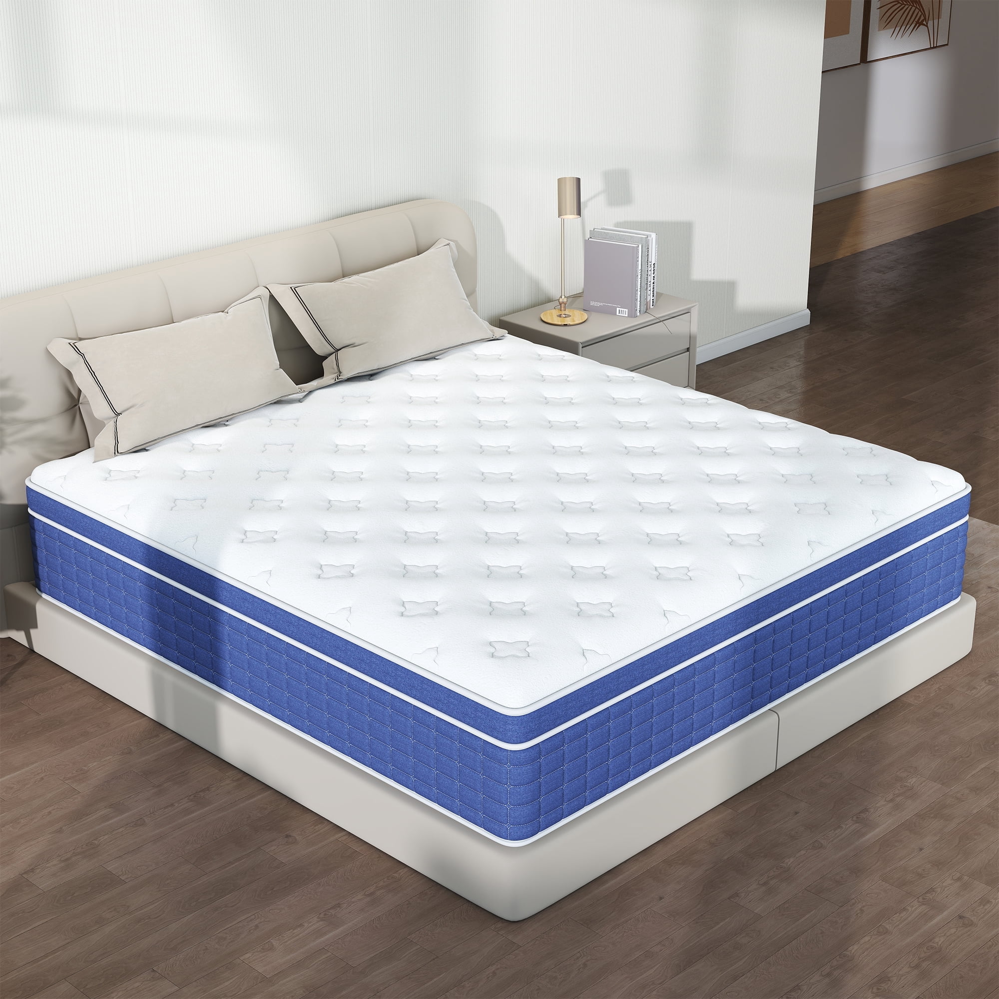 Kviwasha Queen Mattress,12 inch Hybrid Gel Memory Foam Mattress in a ...
