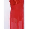 Kvysinly Kids Girls Sequins Bell Bottom Lyrical Dance Jumpsuit Mesh ...