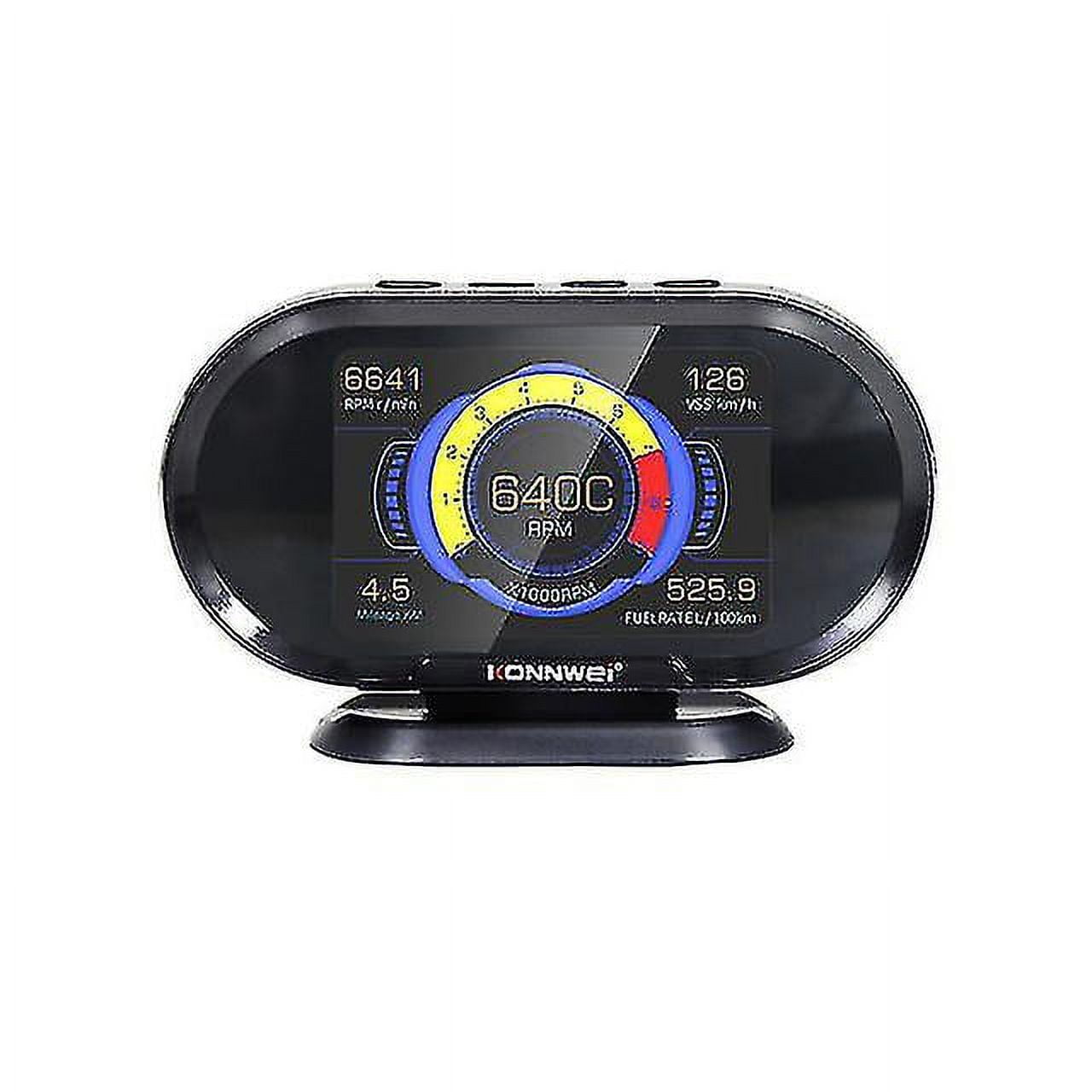 Konnwei kw206 obdii eobd scan code reader + hud head-up display 12v ...