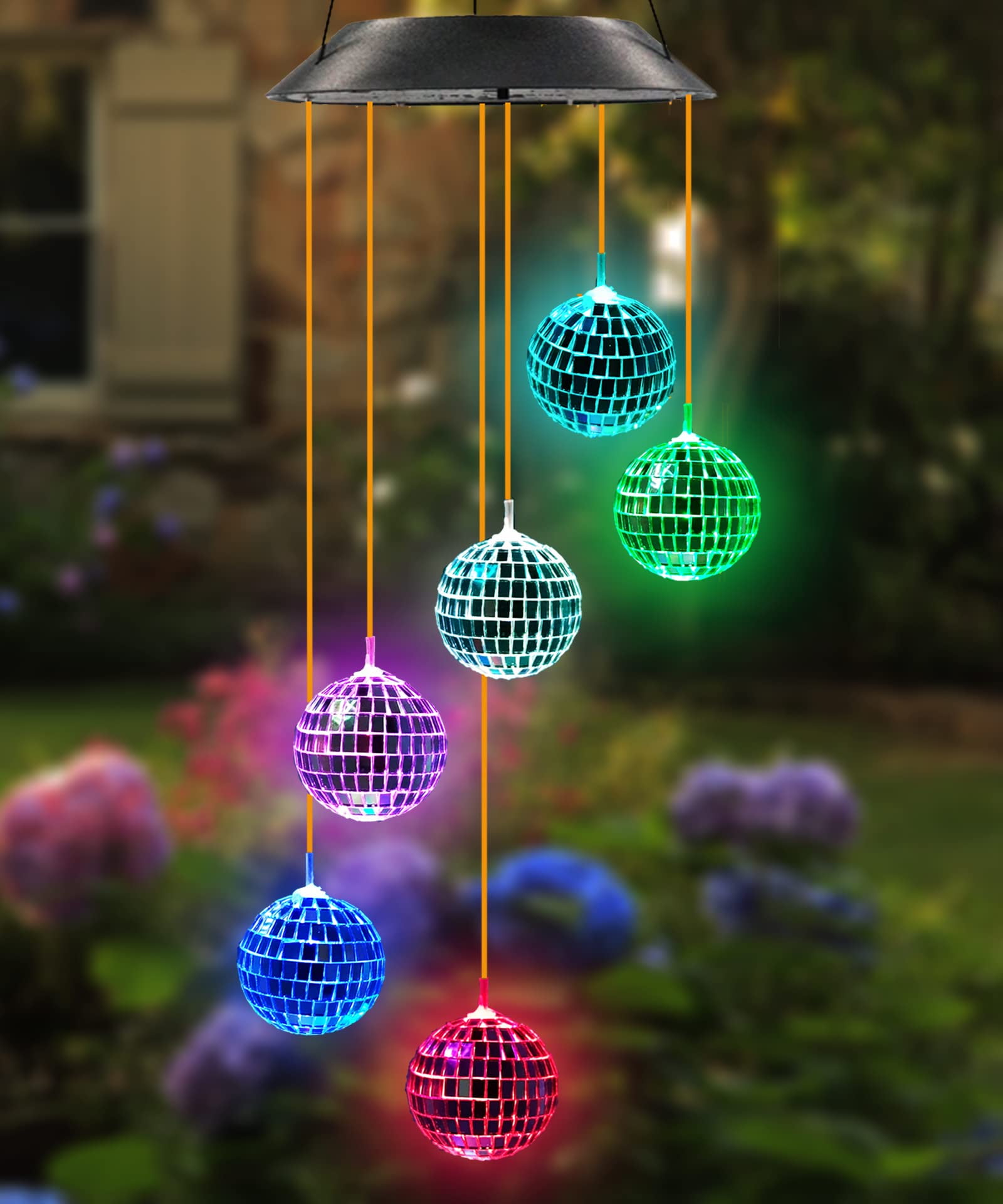 Kwaiffeo Solar Color Changing Wind Chime, Outdoor Decorative for Garden ...
