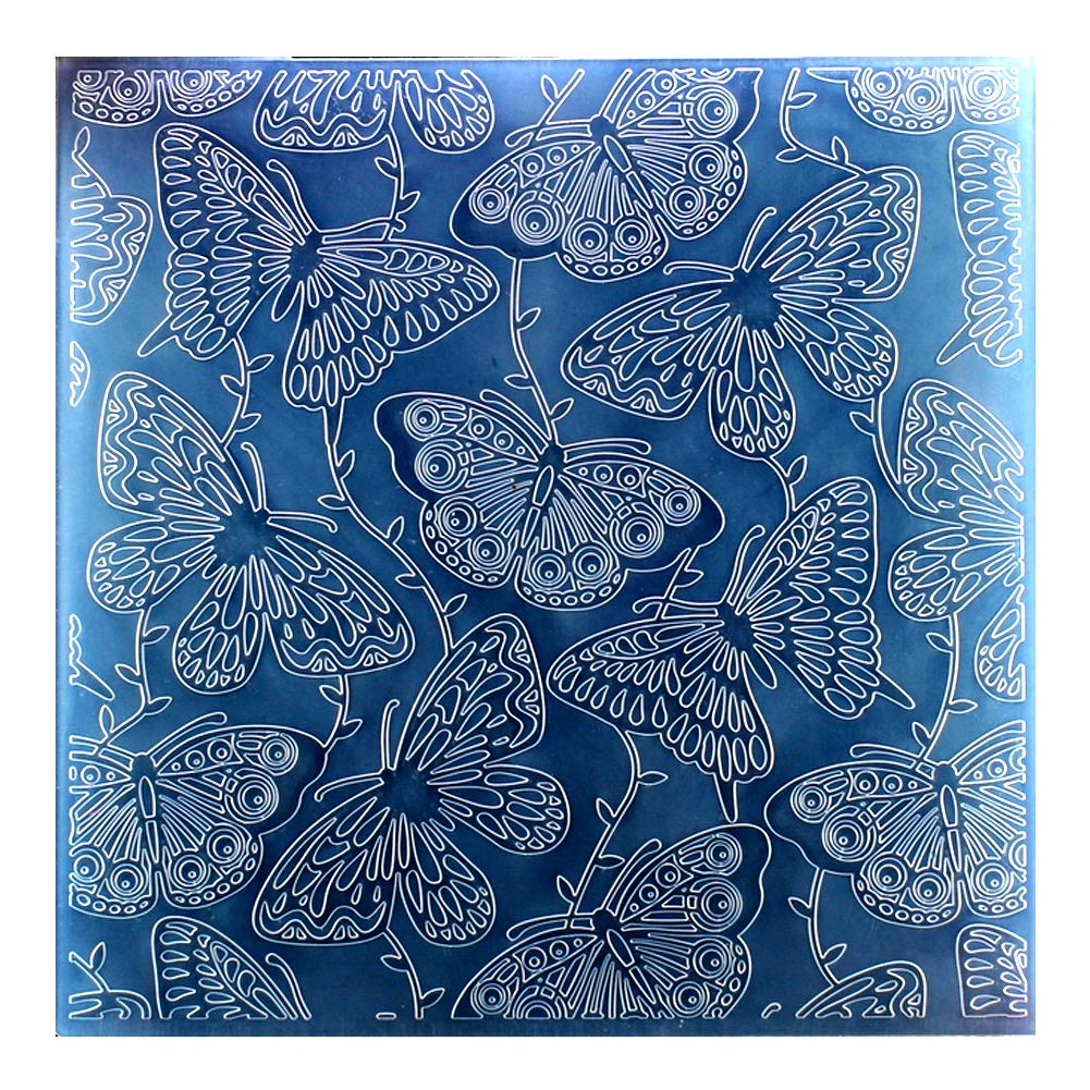 Kwan Crafts Large Size AIF4 Butterfly Plastic Embossing Folders for ...