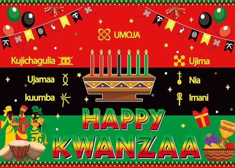 Kwanzaa Decoration Backdrop Happy Kwanzaa Background African Heritage ...
