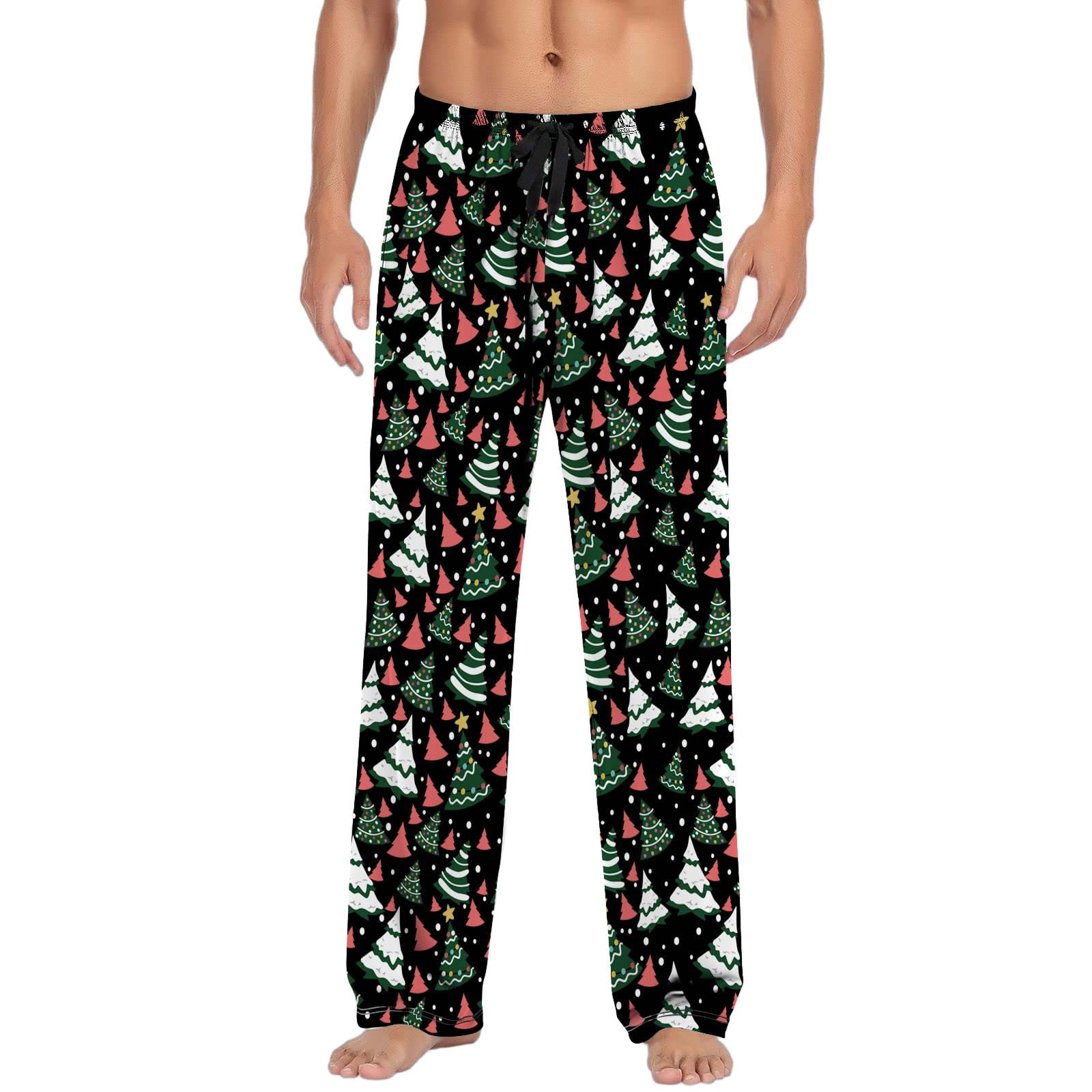 Kwasome Pants For Mens Christmas Pants Pajama Pants With Drawstring And ...