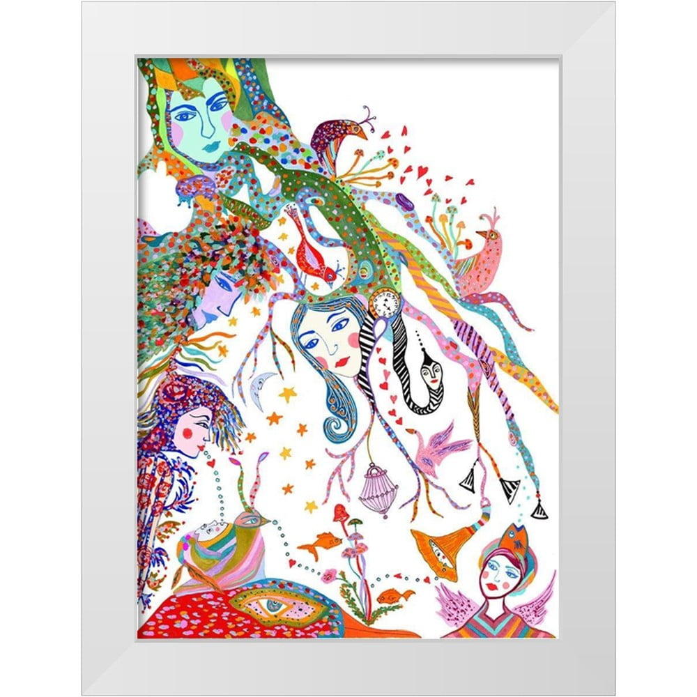 Kwerki Studios 19x24 White Modern Wood Framed Museum Art Print Titled ...