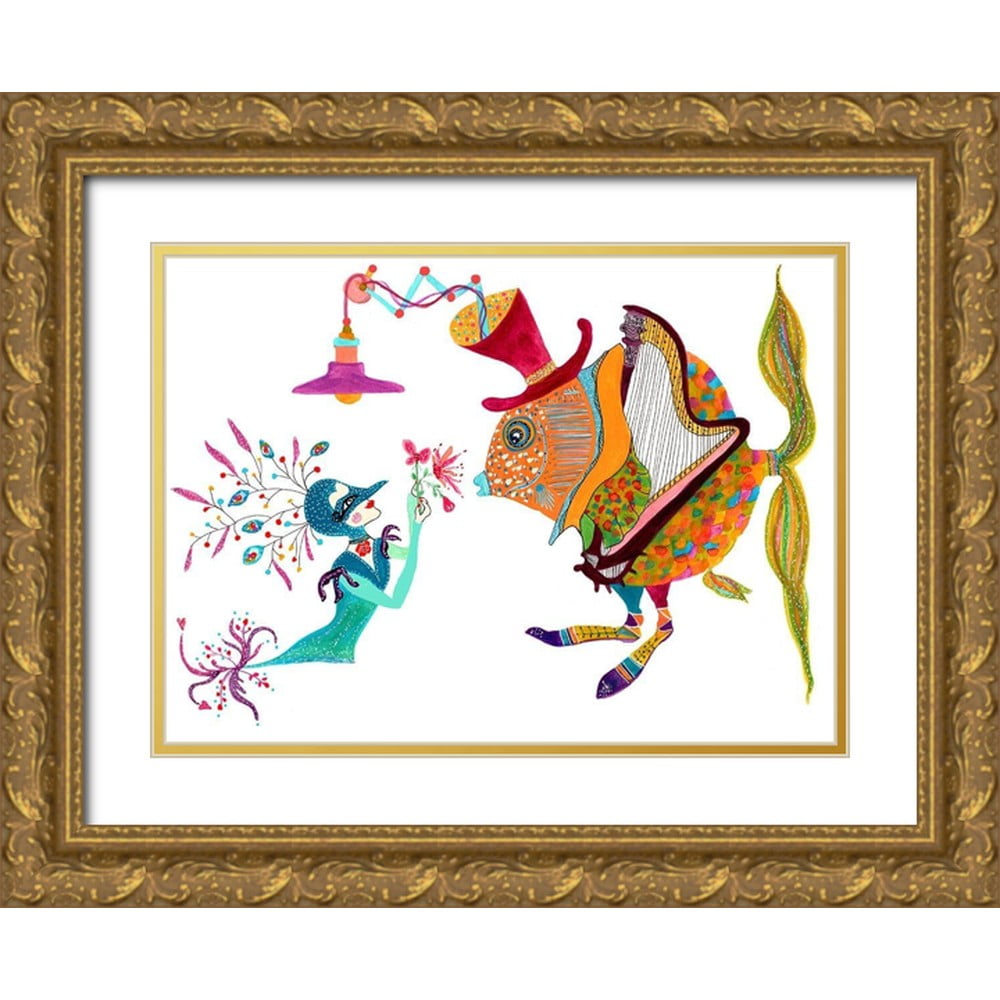 Kwerki Studios 24x19 Gold Ornate Wood Framed with Double Matting Museum ...