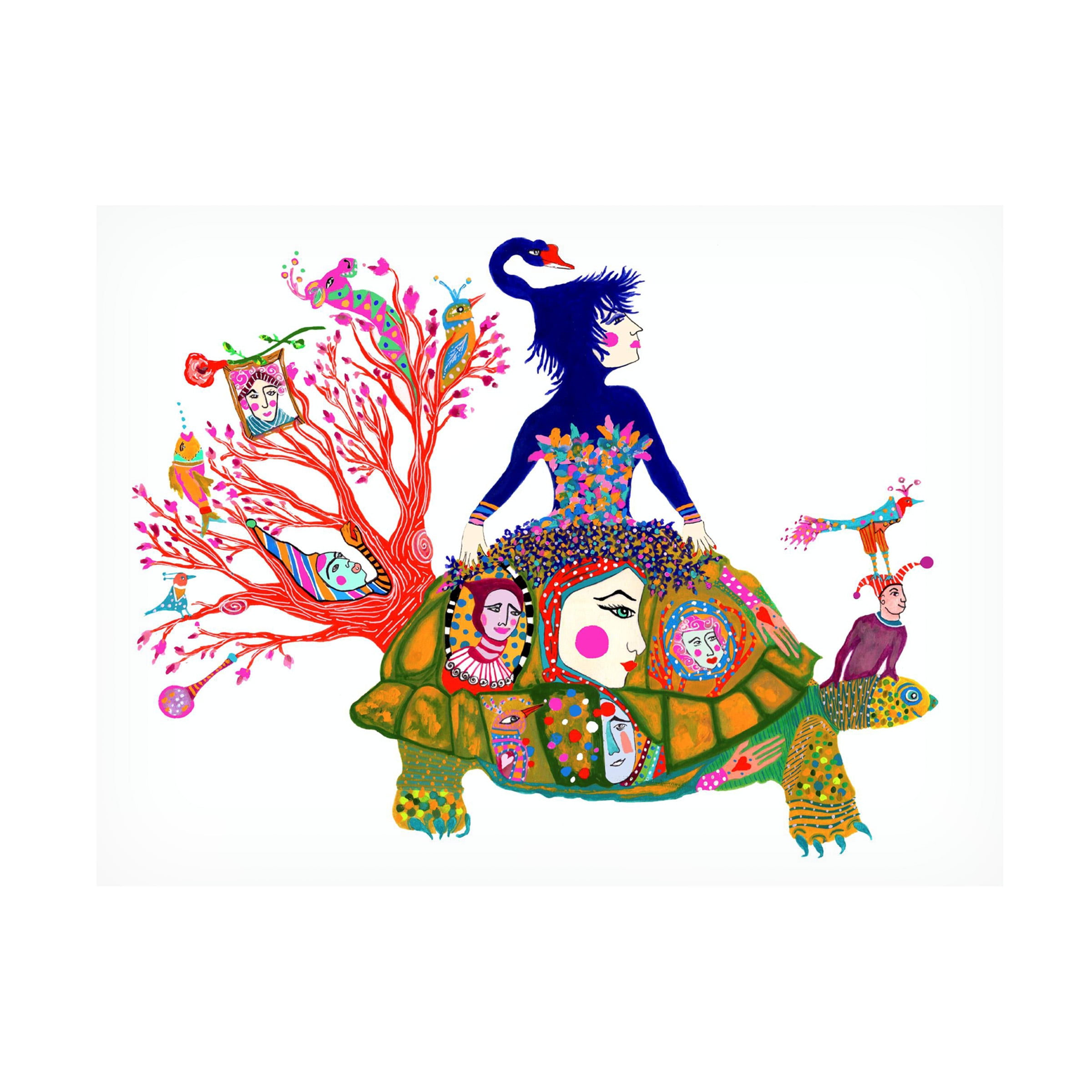 Kwerki Studios 'Tortoise Carnival' Canvas Art - Walmart.com