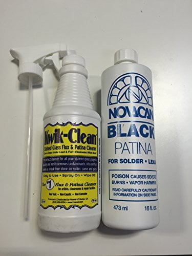 Kwik-Clean Flux Cleaner & 16 OzBlack Patina for Lead and Solder - 16 oz ...