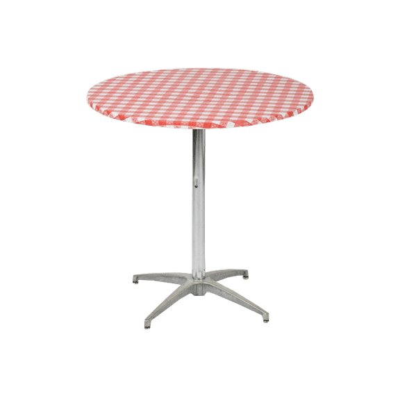 Kwik-Covers 24" Round Fitted Plastic Table Covers, Red Gingham ...