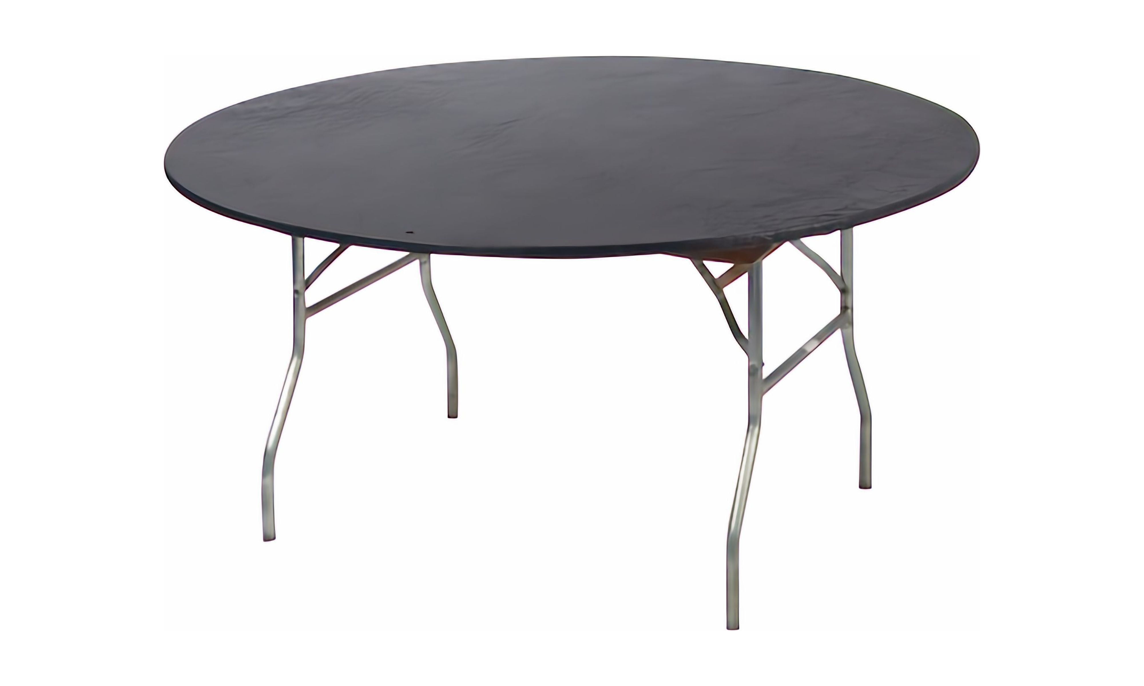 Kwik-Covers 48" Round Fitted Plastic Table Covers, Black - Walmart.com