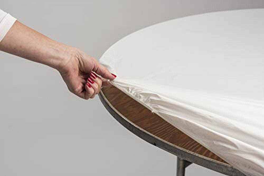 Kwik-Covers 48" Round Umbrella Fitted Plastic Table Covers, Bundle of 5 ...