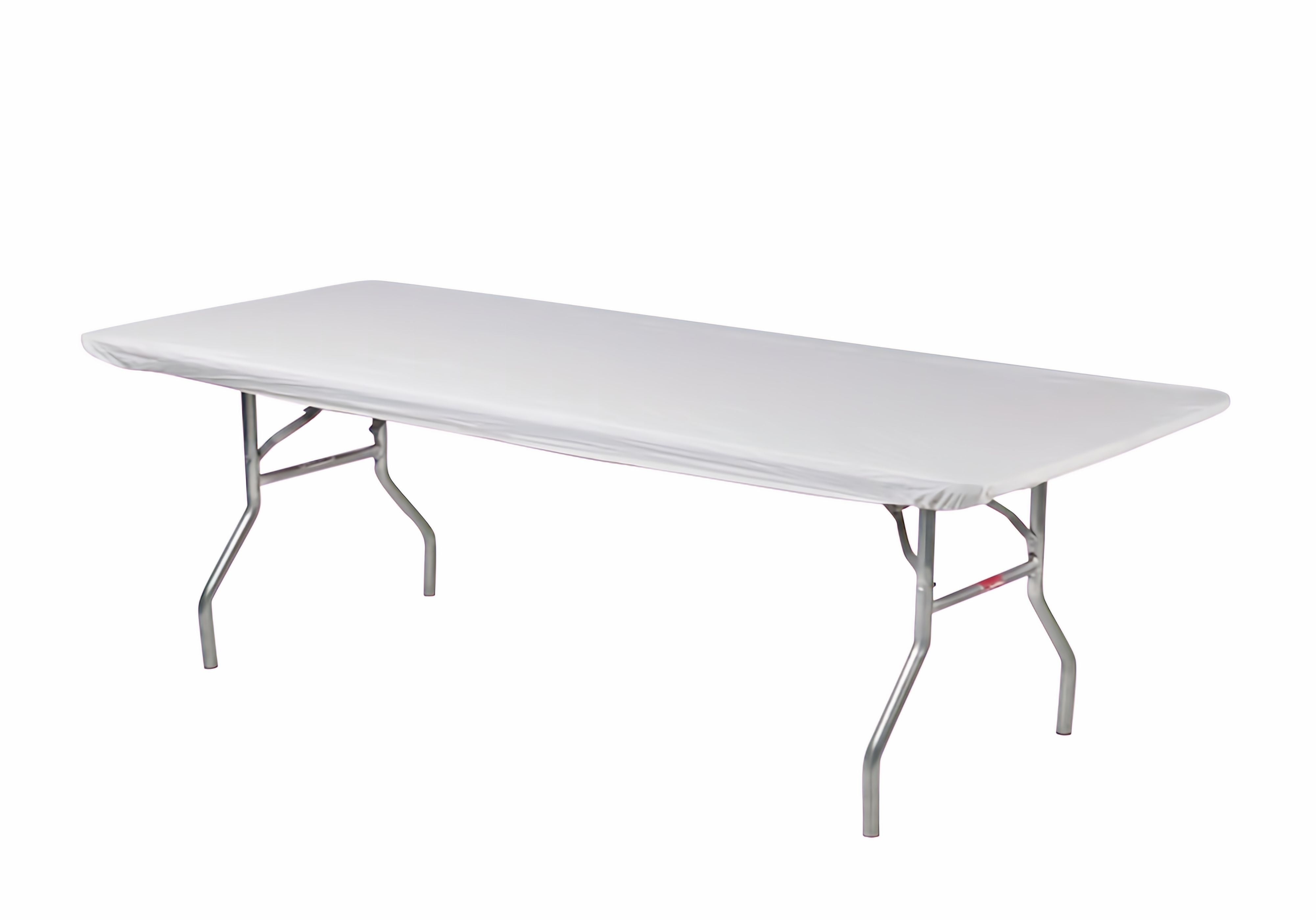 Kwik-Covers 6' Rectangle Plastic Table Covers 30" x 72", White ...