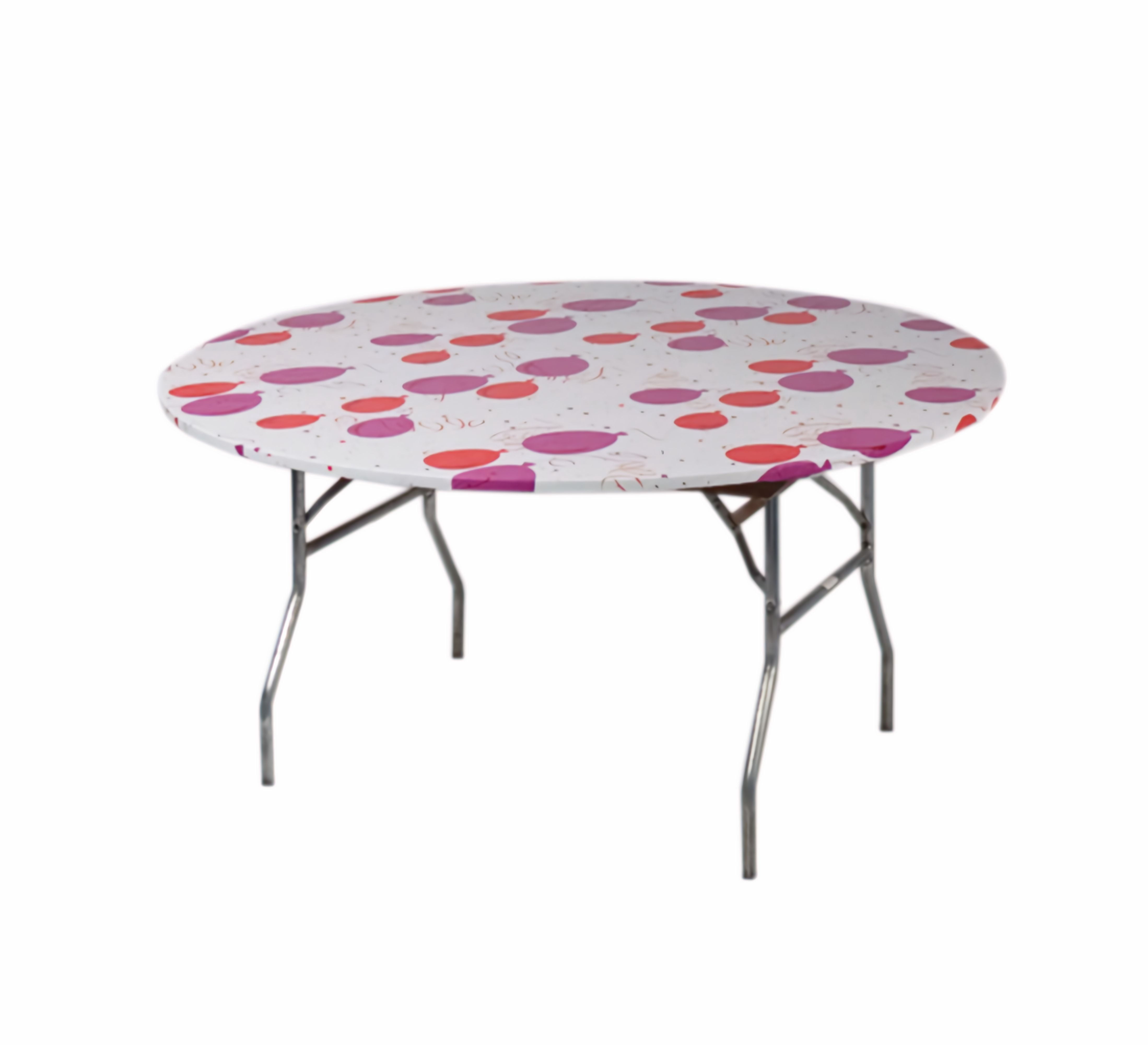 Kwik-Covers 60" Round Fitted Plastic Table Covers, Celebration ...