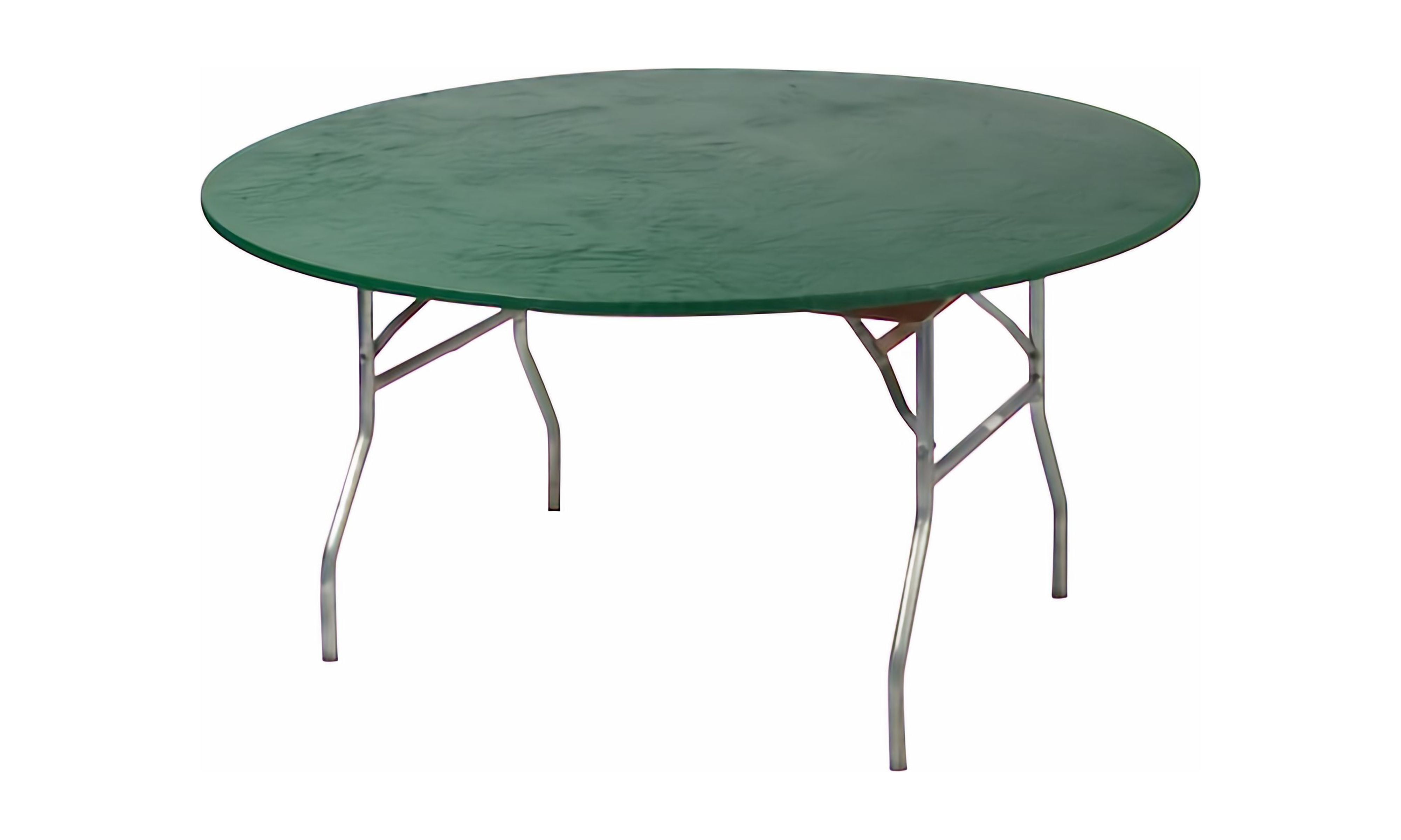 Kwik-Covers 60" Round Fitted Plastic Table Covers, Hunter Green ...