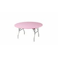 Kwik-Covers 60" Round Fitted Plastic Table Covers Pink - Walmart.com