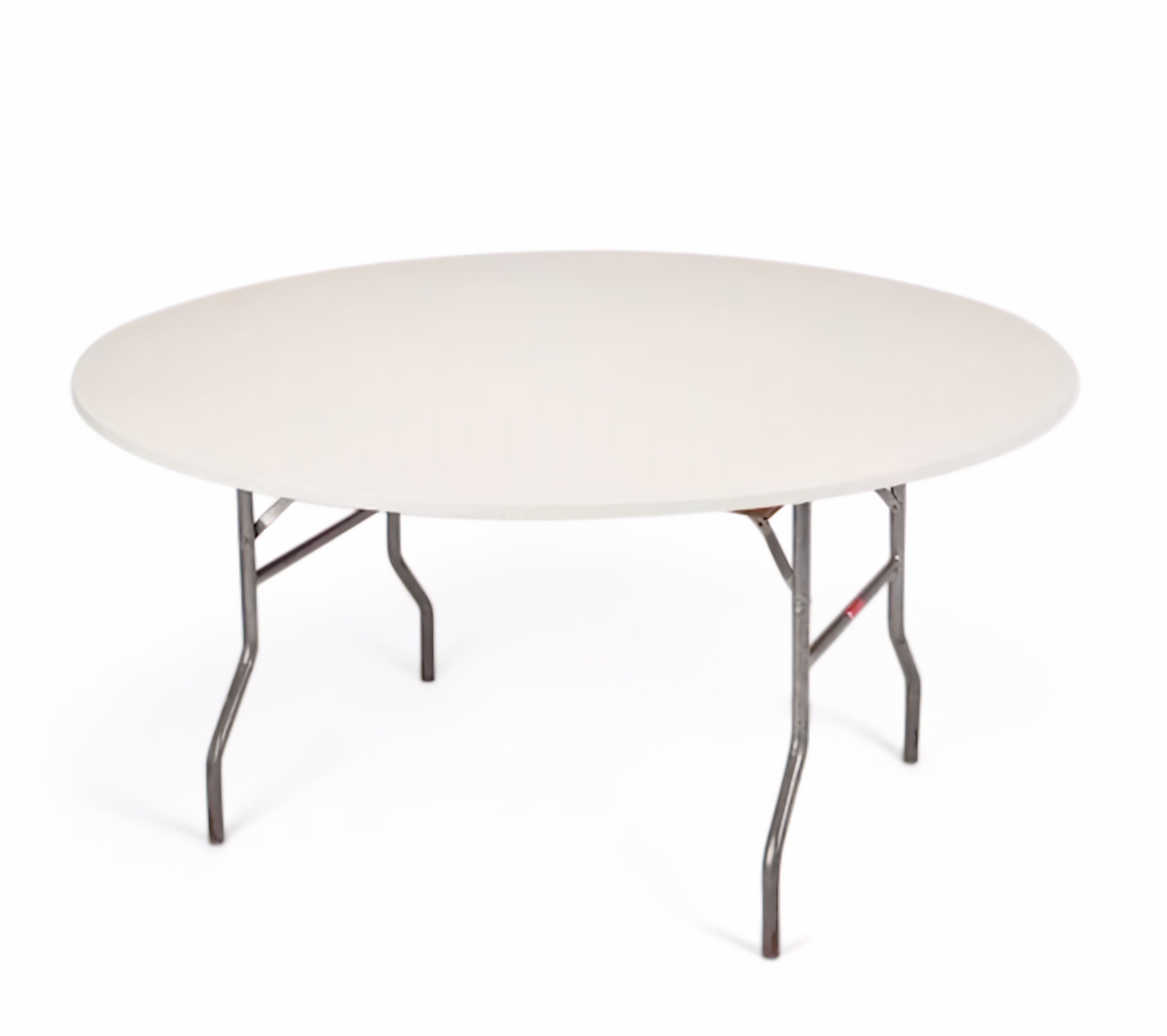 Kwik-Covers 60" Round Fitted Plastic Table Covers, Ivory - Walmart.com
