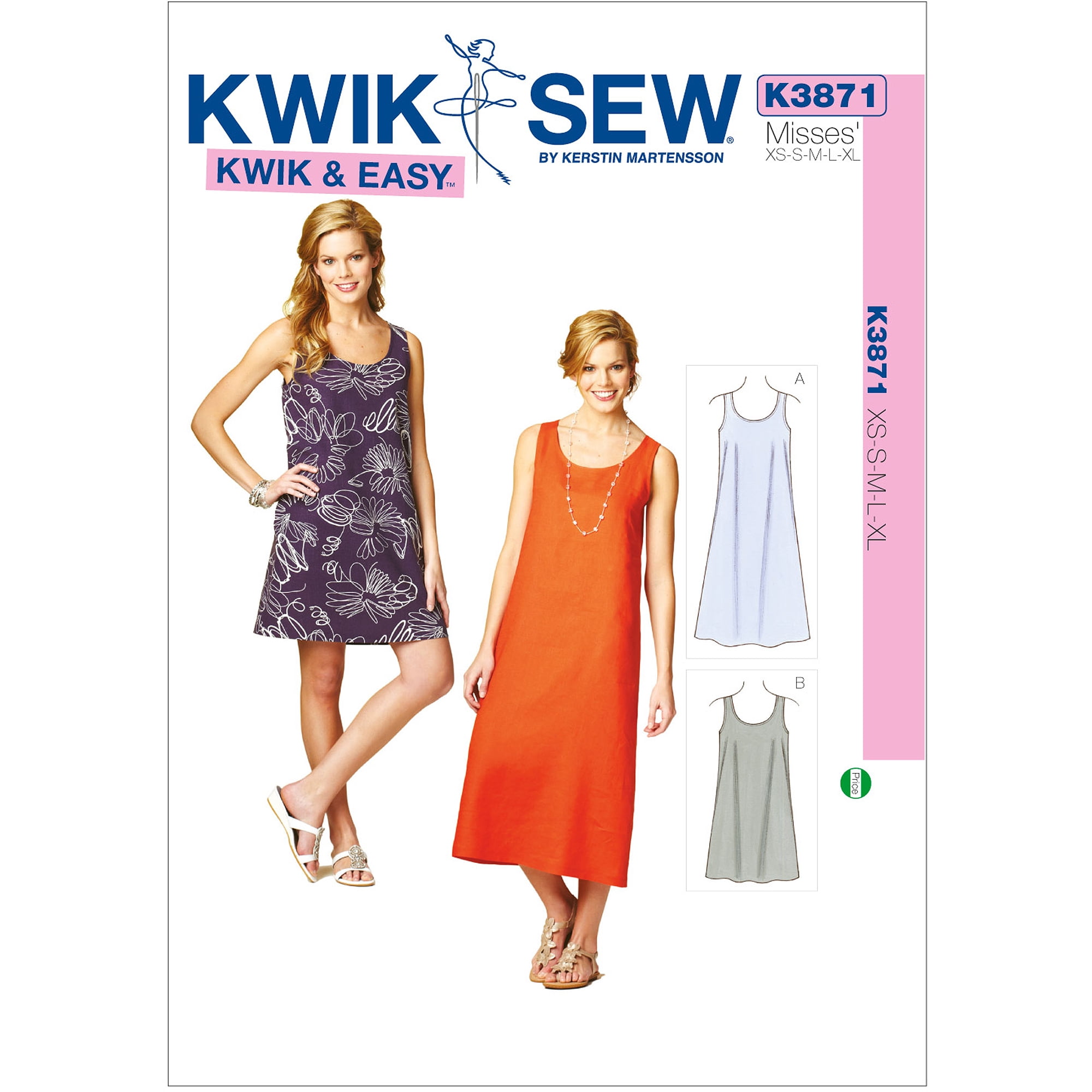 Kwik Sew Pattern Dresses, (XS, S, M, L, XL) - Walmart.com